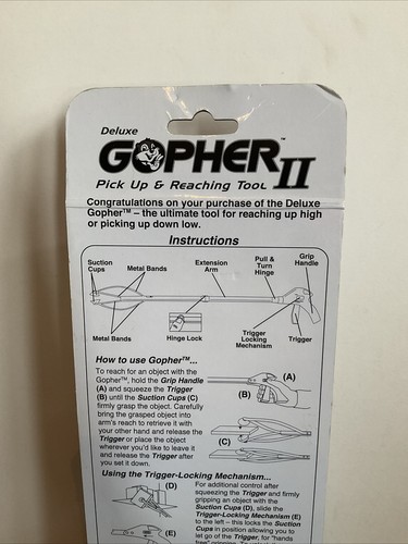 Gopher II Deluxe Pick Up & Reaching Aid, Blue, as Seen on TV New In ...