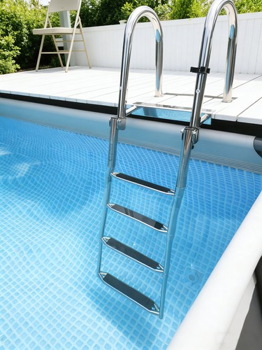 Folding Boat 4 Step Ladder 316 Stainless Steel Pontoon Yacht Telescopic ...