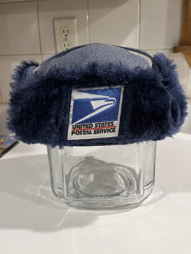 VINTAGE USPS Mail Carrier Faux Fur Winter Trapper Hat XL Made in USA ...