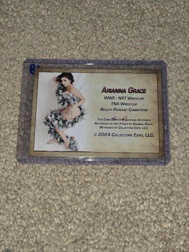 Arianna Grace Signed Kiss Card Wrestler WWE NXT Collectors Expo #18 | eBay