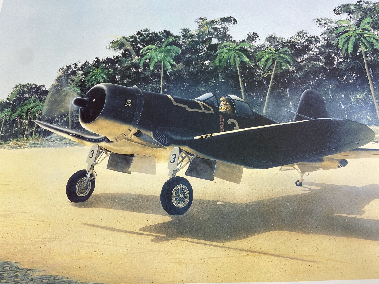 1990 Sam Lyons Jr WWII F4U Corsair "Pacific Sunrise" Signed & Numbered ...