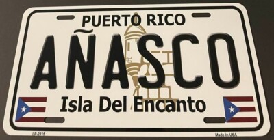 Anasco Puerto Rico Booster License Plate Isla Del Encanto | eBay