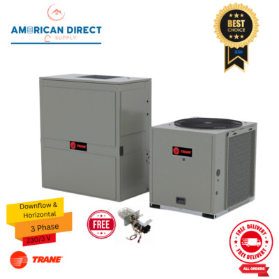 7.5 Ton Trane Split System 14.3 SEER2 Commercial Air Conditioner 230/3 ...