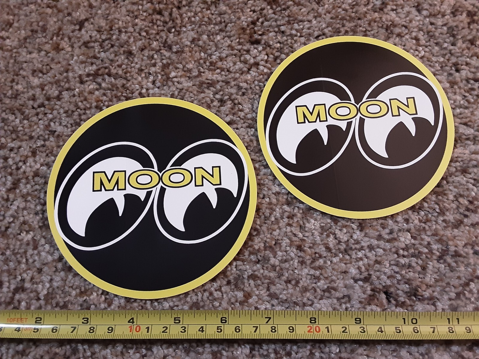 Lot of 2 Classic Black Moon Eyes Racing Decals Stickers NHRA Hot Rod ...