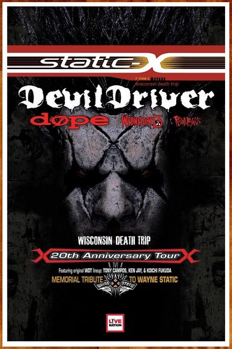 STATIC-X | DEVILDRIVER | DOPE 2019 Tour Ltd Ed RARE Poster! Project ...