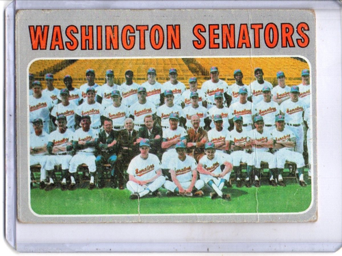 1970 TOPPS #676 WASHINGTON SENATORS TEAM CARD | eBay