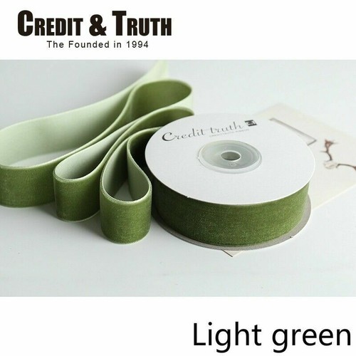 Vintage Soft Velvet Ribbon Trim Single Face Velour Webbing Floral Craft ...