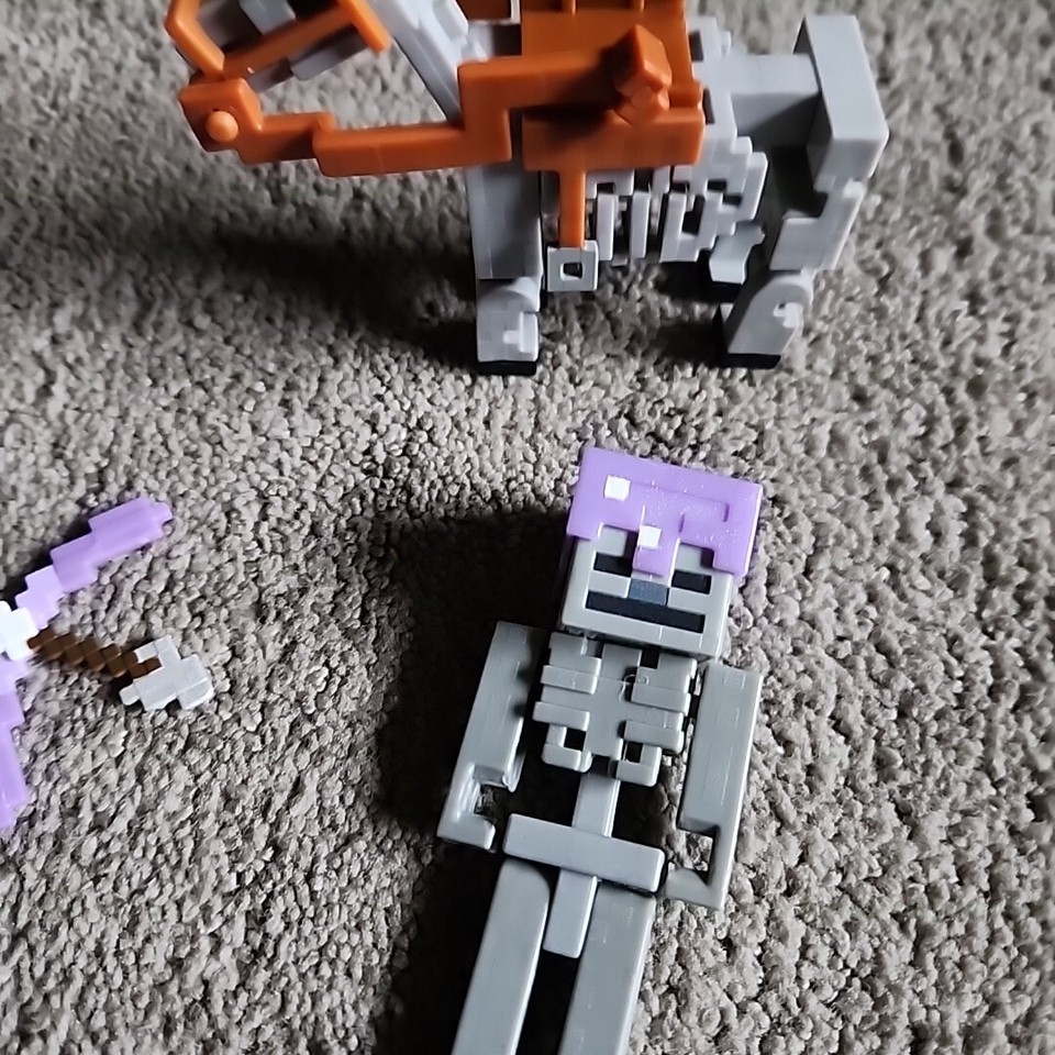 Minecraft Caves & Cliffs Skeleton Horseman Battle 2021 Deluxe | eBay