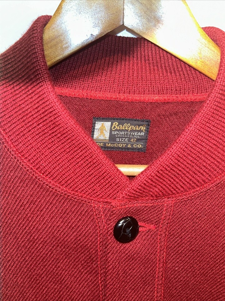 REAL McCOY’S BALL PARK by Joe McCoy Red Size 42 Varsity Jacket, Leather ...