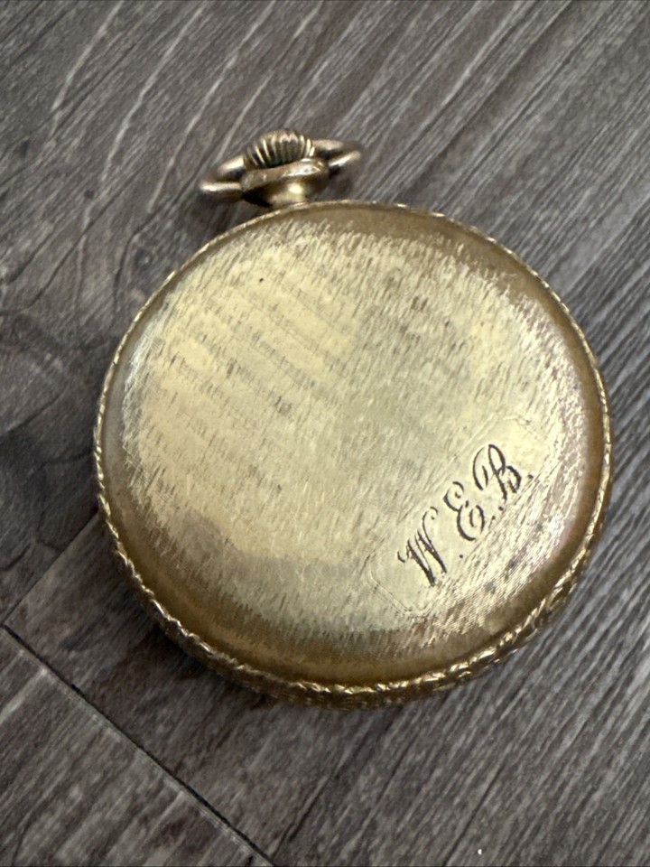 Elgin 14k Gold Filled Open Face Pocket Watch Repair / Scrap | eBay