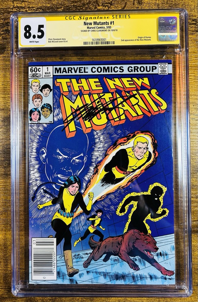 New Mutants #1 (1983) CGC 💎 8.5 Signature Series Chris Claremont 10/18 ...