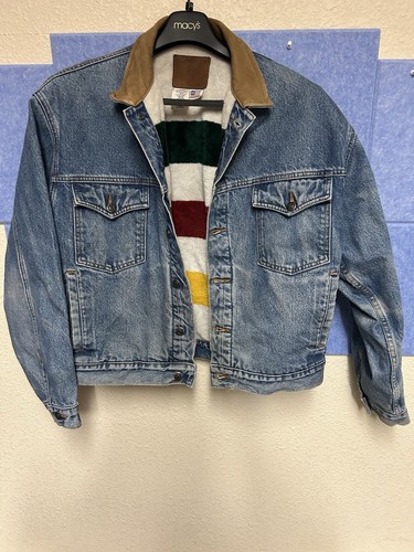 Schaefer Outfitter Legend denim jacket with multicolor fleece blanket ...