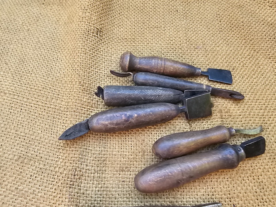 VINATGE COBBLERS SHOEMAKER TOOL SET LEATHER WORKING ANTIQUE | eBay