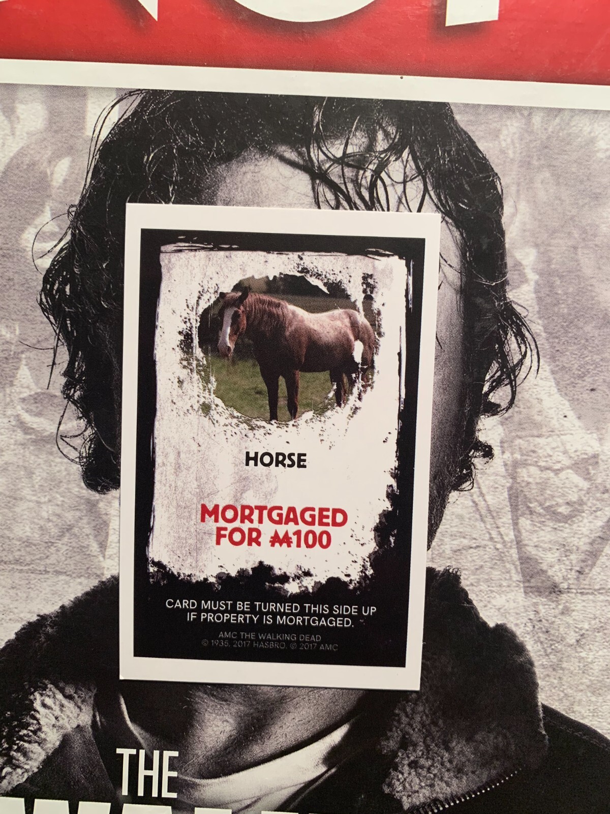 Monopoly Walking Dead Horse TITLE DEED CARD Game Replacement 2017 AMC ...