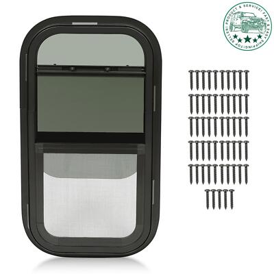 Vertical RV Window Cargo Trailer with Trim Rings+Screws Set Tinted ...