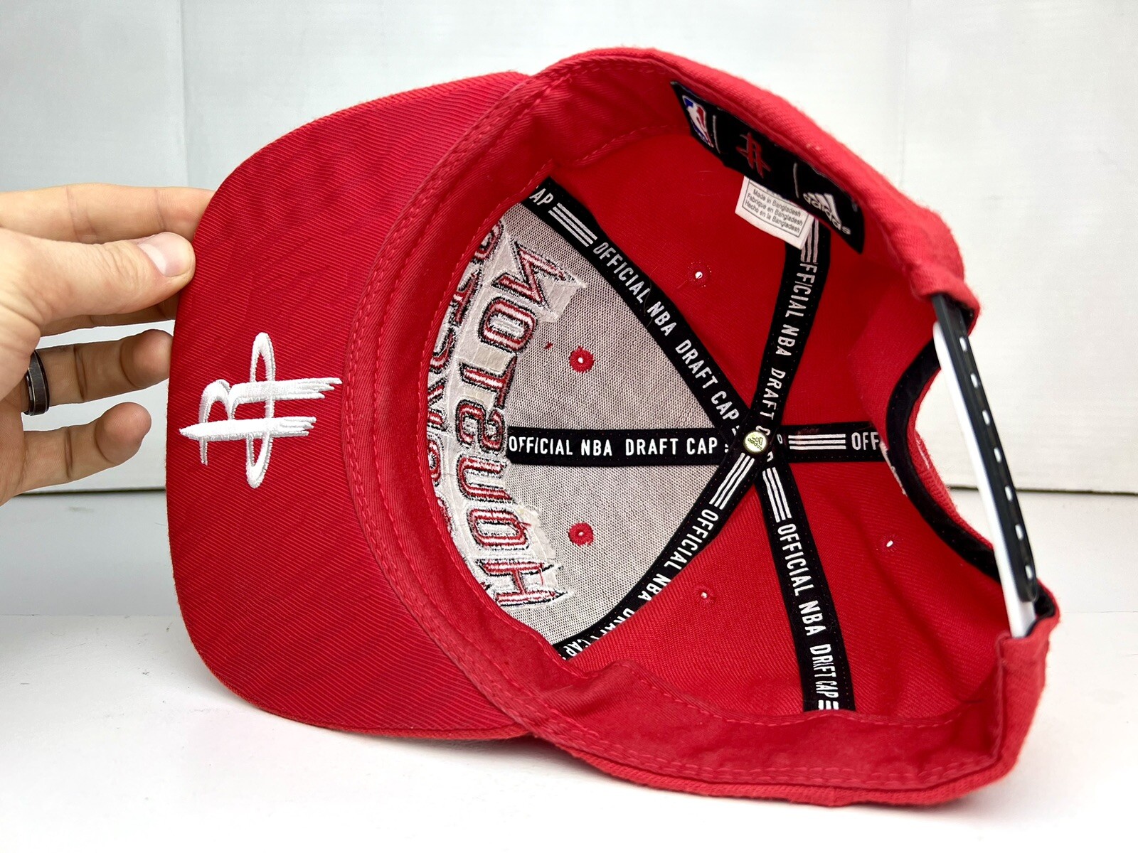 Vintage Adidas Y2K NBA Houston Rockets Snapback Adjustable Hat Cap Flat ...