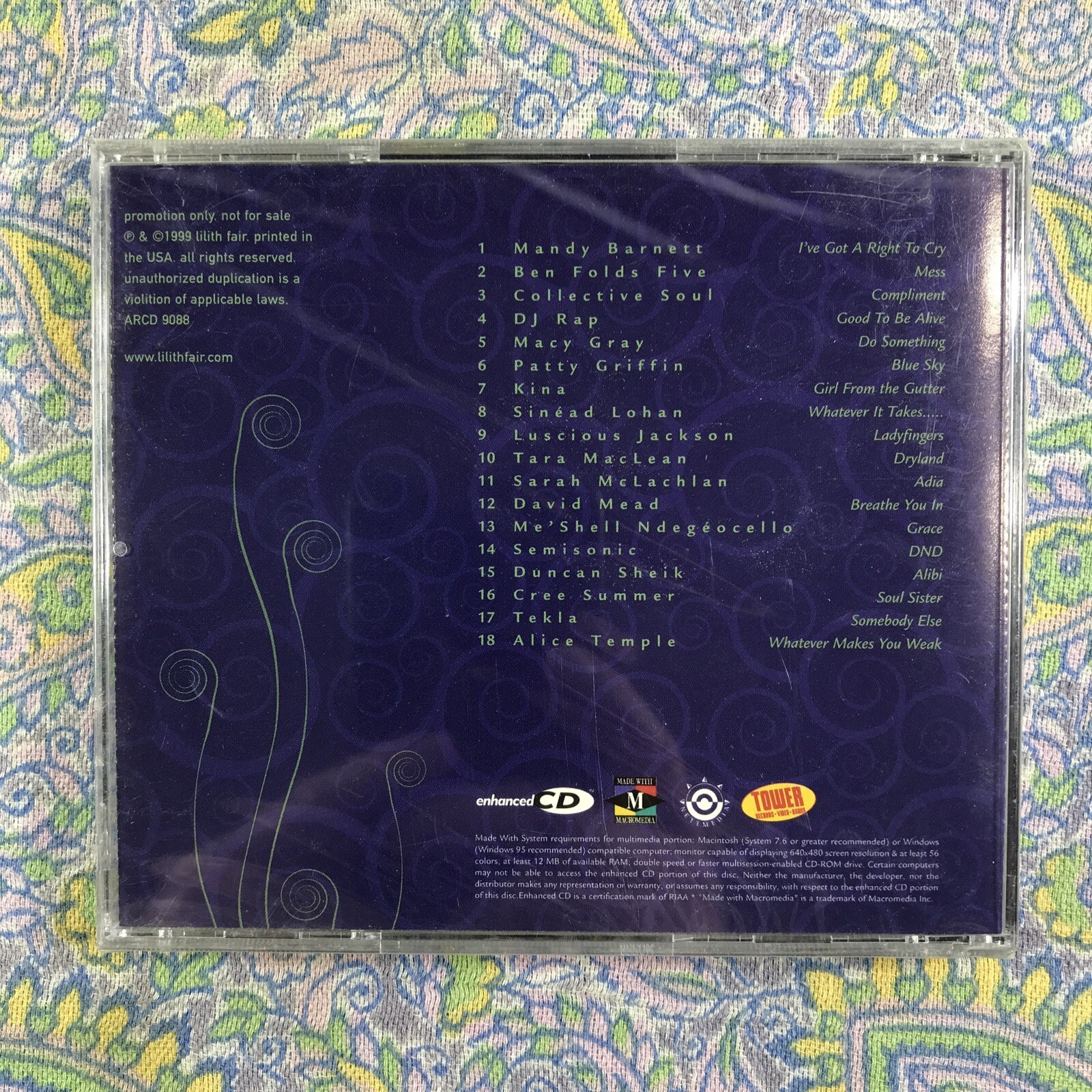 Lilith Fair New Music Sampler by Various (CD, 1999, Enhanced) Sarah ...