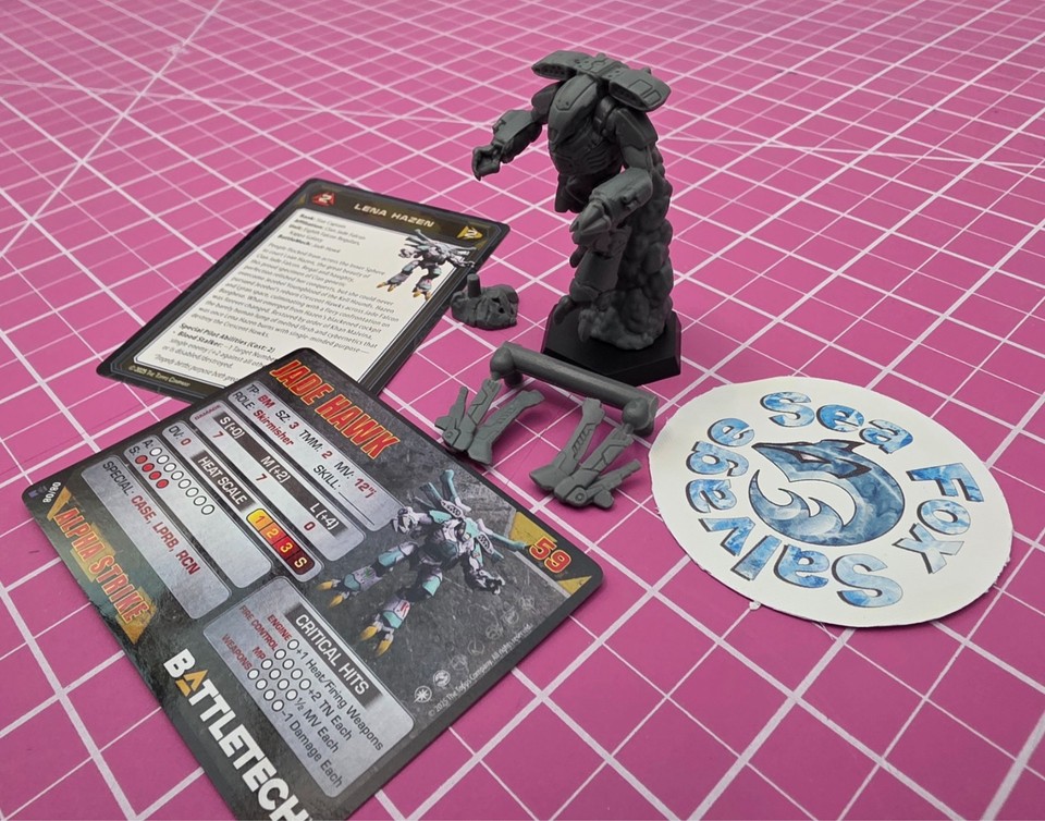 BattleTech JADE HAWK Mech -- 21st CENTAURI LANCERS COMMAND LANCE ...