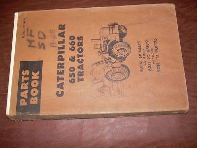 CAT 650 660 TRACTOR SCRAPER PARTS BOOK | eBay