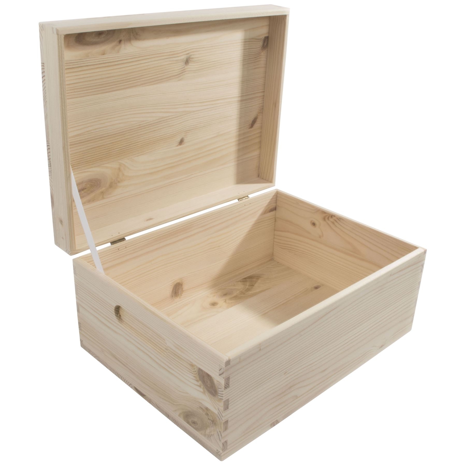 Large Rectangular Wooden Storage Box With Lid And Handles To Decorate ...