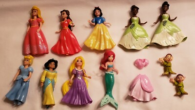 3 1/2" Disney Rubber Princess Lot of 13 FREE SAME DAY SHIPPING | eBay