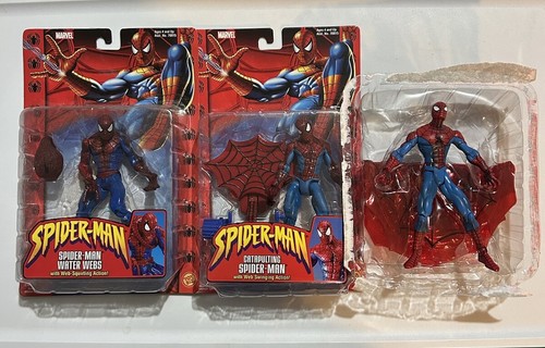 Marvel Toybiz CATAPULTING SPIDER-MAN/ WATER WEBS SPIDER-MAN/ FLOAT ...
