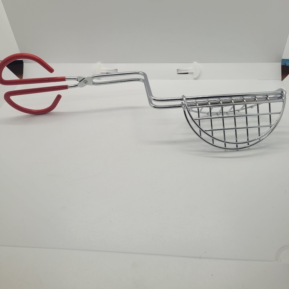 Taco Shell Maker Press Tortilla Fryer Tongs Kitchen Plated Steel 13 ...