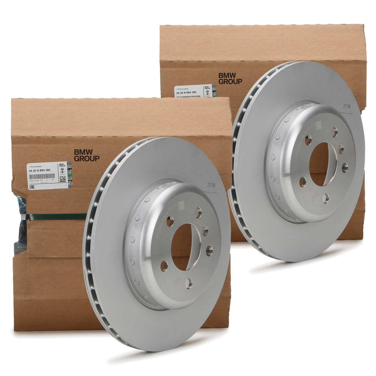 ORIGINAL BMW Bremsscheiben Satz Ø 345mm 3er F30-34 4er F32-36 hinten ...