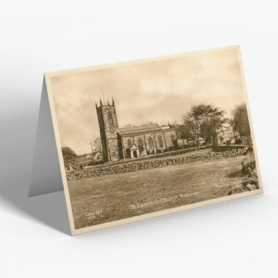 GREETING CARD - Vintage Staffordshire - St. Leonards Church, Ipstones ...