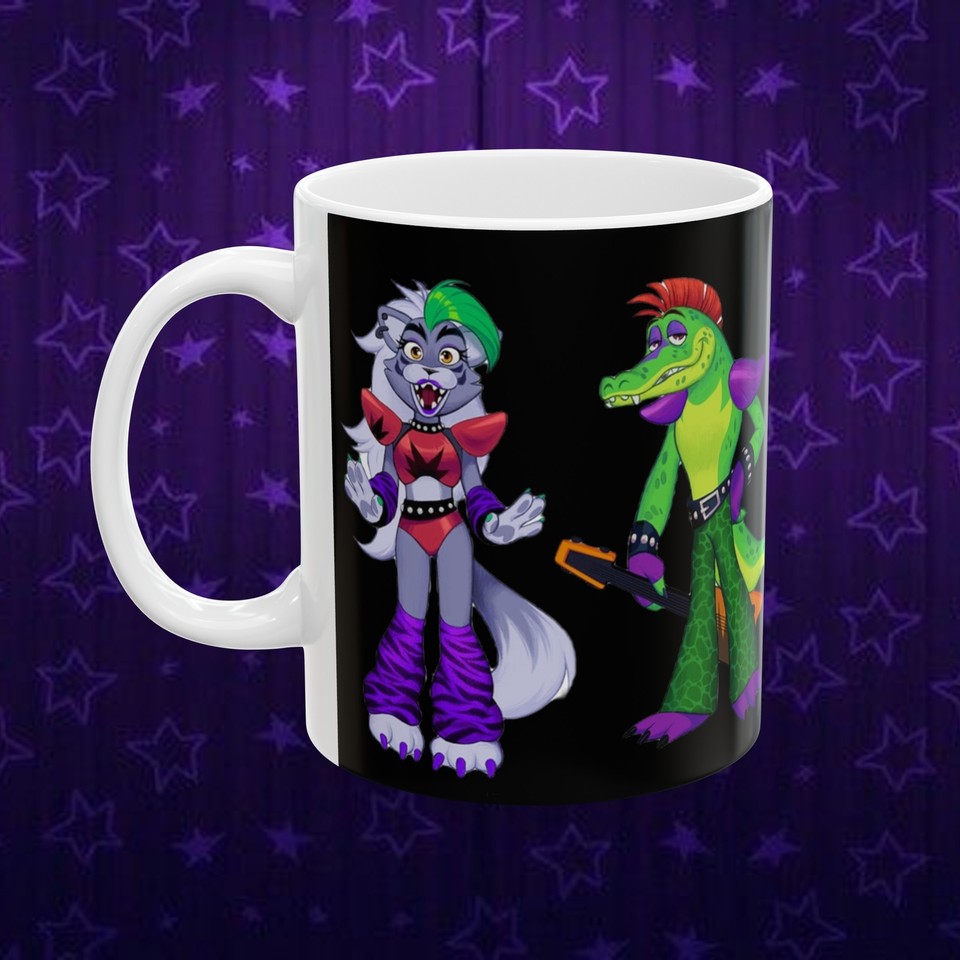 Security Breach Fnaf Glamrock Freddy Monty Roxy Chica Ceramic Mug 11oz ...