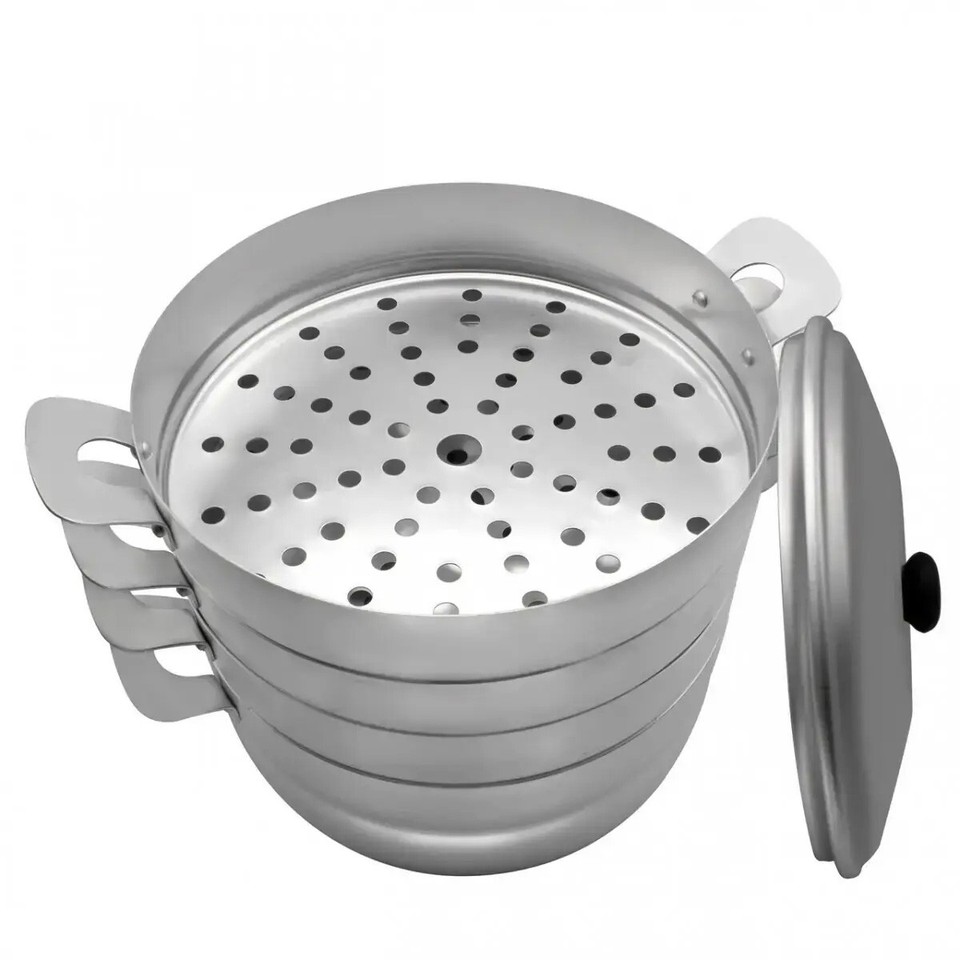 MANTOVARKA (6 L) 3-TIERED) COOKWARE UZBEK CUISINE / DUMPLING STEAMER ...