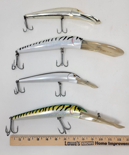 Vintage Pike Musky Muskie Rattling Lures Lot of 4 - Some are over 12 ...