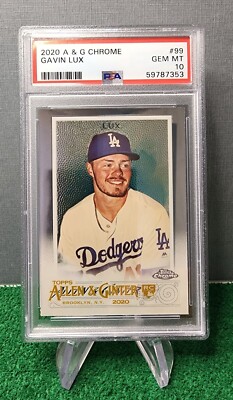 2020 Topps Chrome Gavin Lux PSA 10 Rookie Allen & Ginter RC Gem Mint | eBay