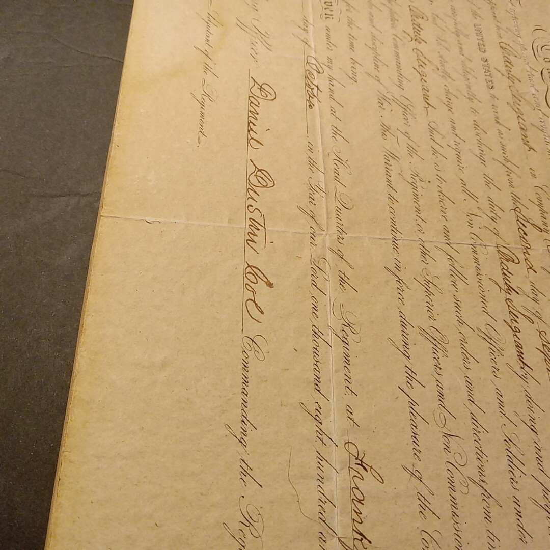 Civil War Promotion Warrant To Orderly Sergeant Of Co. C. 105TH ...