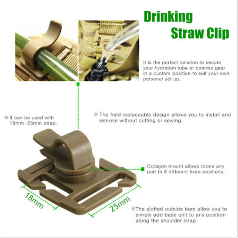 WHOLESALE LOT 25PCS Drinking Tube Clips Rotatable Hydration Bladder ...