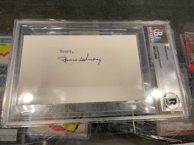 BRANCH RICKEY DODGERS PIRATES SIGNED 3X5 CUT AUTO BECKETT AUTHENTIC #4 ...