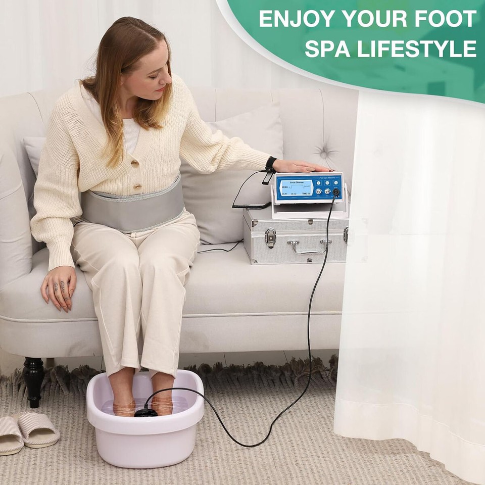 Durable Ionic Detox Foot Spa Bath Machine Ion Cleanse System w/ Case ...