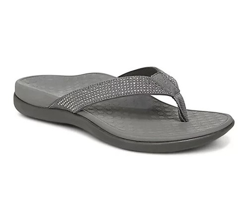 Vionic Embellished Thong Sandals-Tide Rhinestone-Pewter-11M A638266 NEW ...