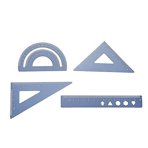 Geometry Set Metal Protractor Aluminum Alloy Ruler Drafting Tool ...