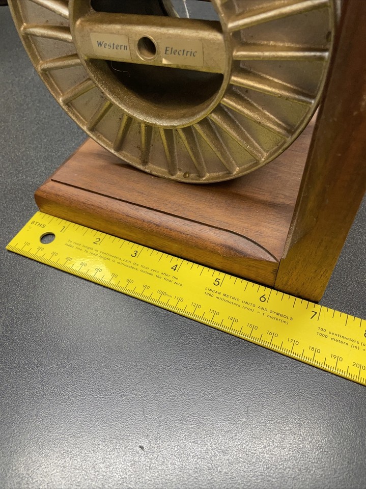 RARE WESTERN ELECTRIC BOOKEND SALESMAN SAMPLE ADVERTISING WIRE REEL ...
