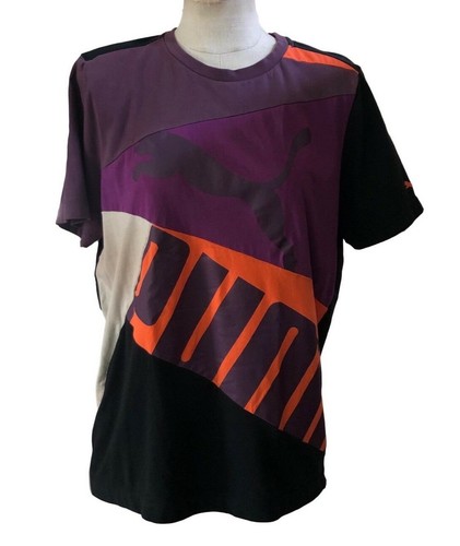 PUMA Patchwork Graphic Tee Vintage Sample sz M | eBay