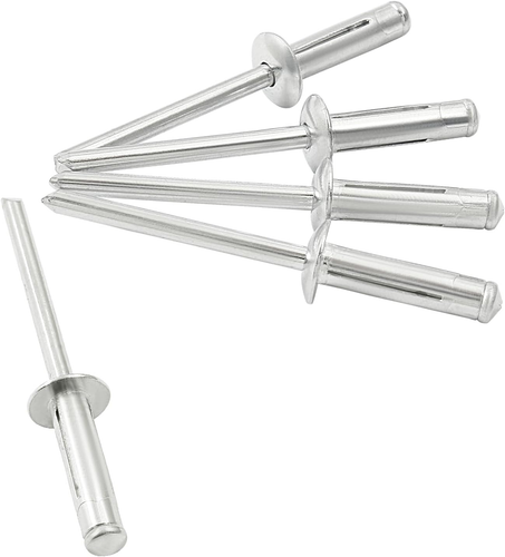 60 Pcs 3/16" X 3/4" Tri-Fold Exploding Pop Rivets, Aluminum Large Head ...