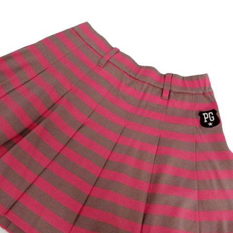 Pearly Gates Skirt Pleated Logo Patch Mini Length Made In Japan Cotton ...