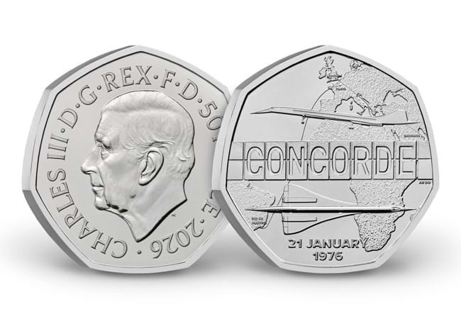 2026 Concorde 50p Coin Brand New Concorde 50th Anniversary 50p Coin ...
