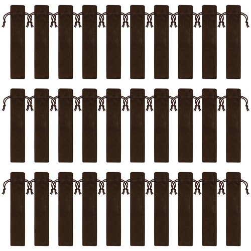 100pcs Velvet Pen Pouch Drawstring Pen Bag Single Pen Sleeve Holder ...