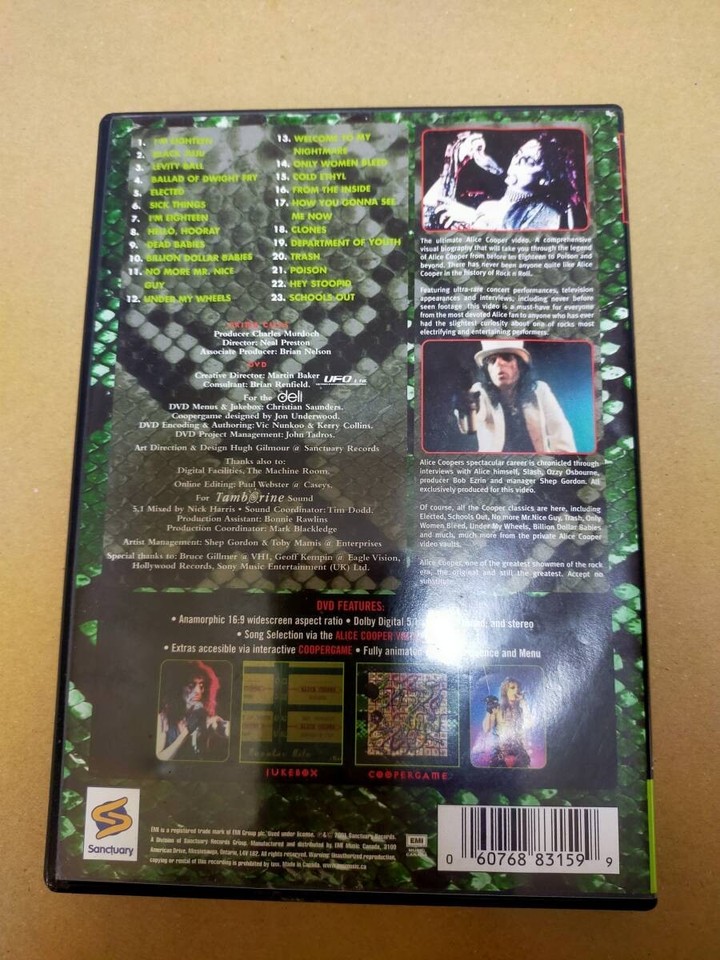 Imported DVD 2-disc set Alice Cooper Alice Cooper Prime Cuts | eBay ...