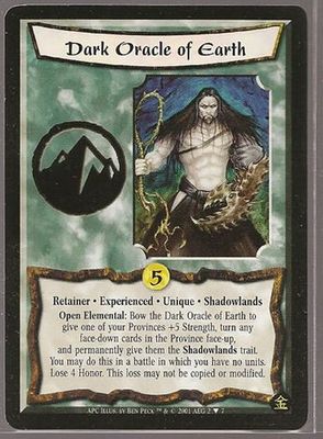 Legend Of The Five Rings L5R Tournament PROMO Dark Oracle Of Earth ...