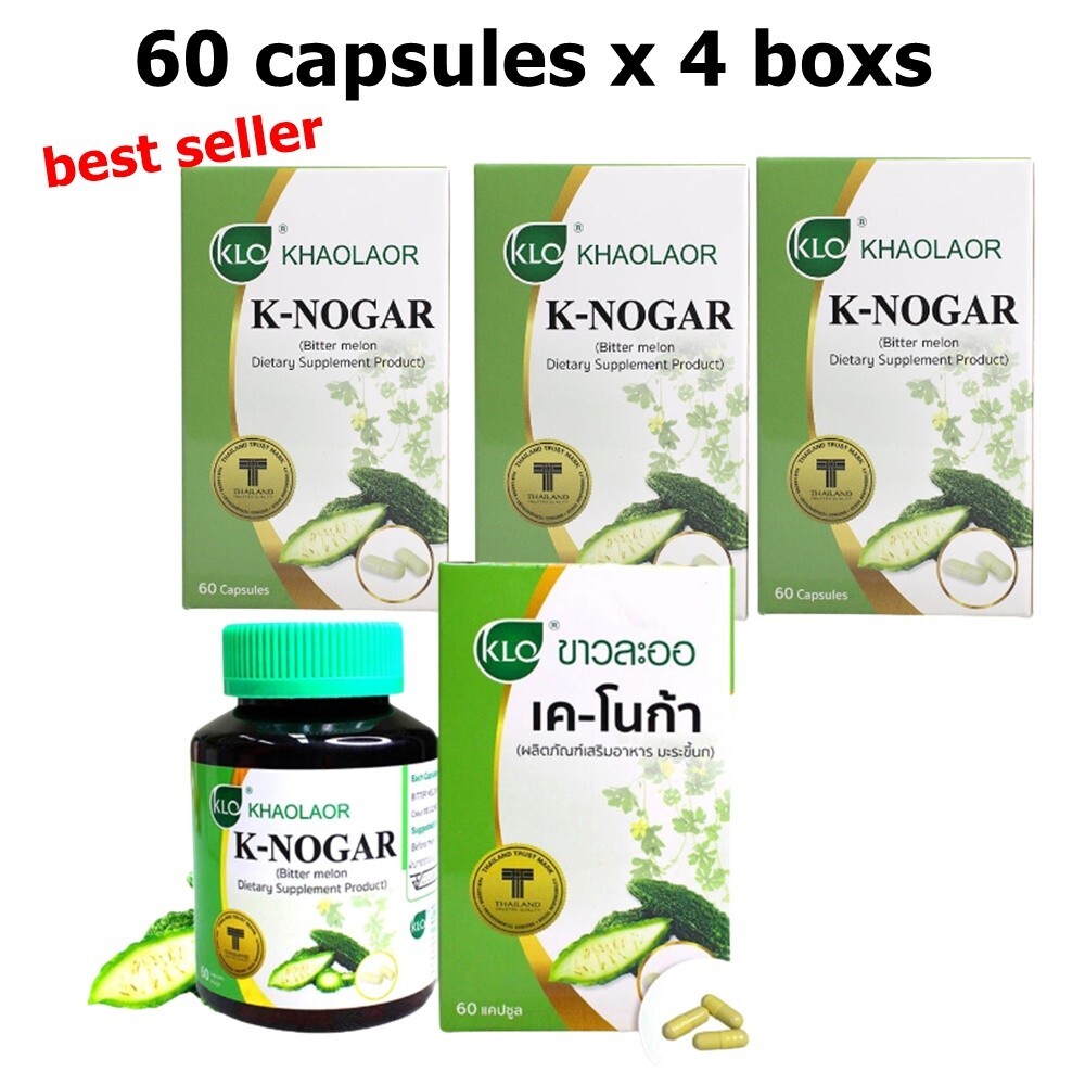 4X Bitter Cucumber Momordica Charantia Gourd Thai Herbal 60 Capsules ...