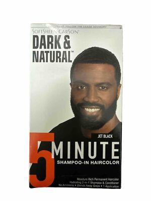 Soft Sheen Carson Jet Black Hair Color for Men Permanent Dye Dark ...