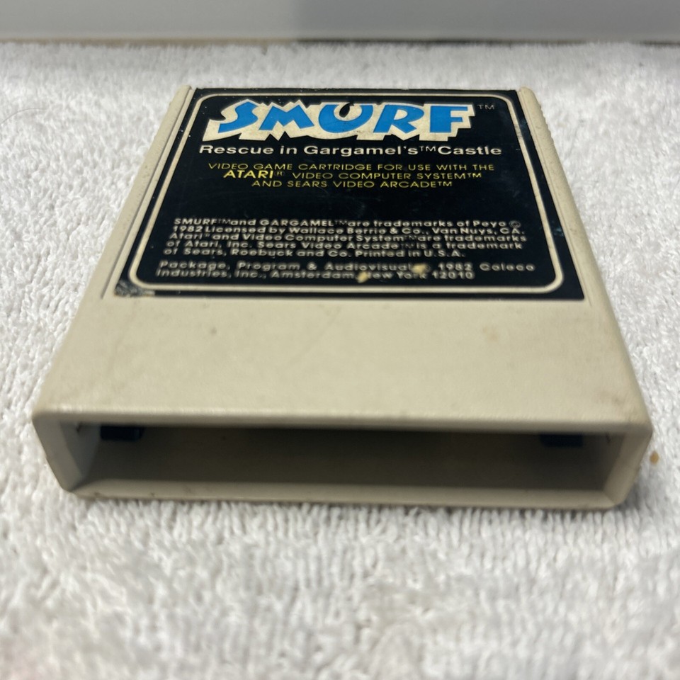 SMURF Rescue In Gargamel's Castle Atari 2600 Game cartridge untested | eBay